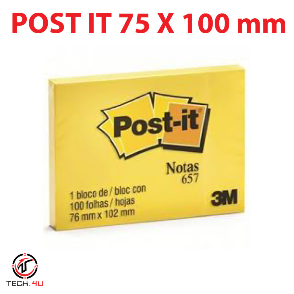 Post It 100x75mm 100 Folhas – Tech 4U